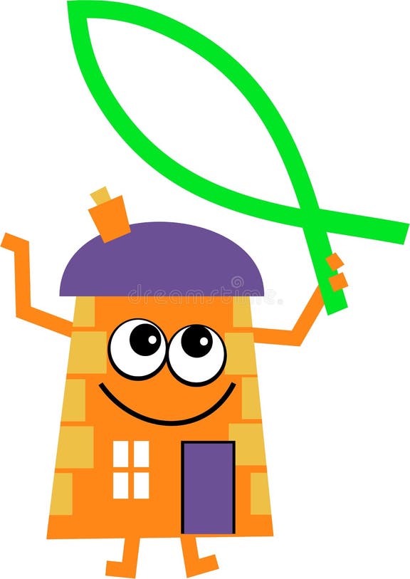 Christian house stock illustration. Illustration of residence - 7641896