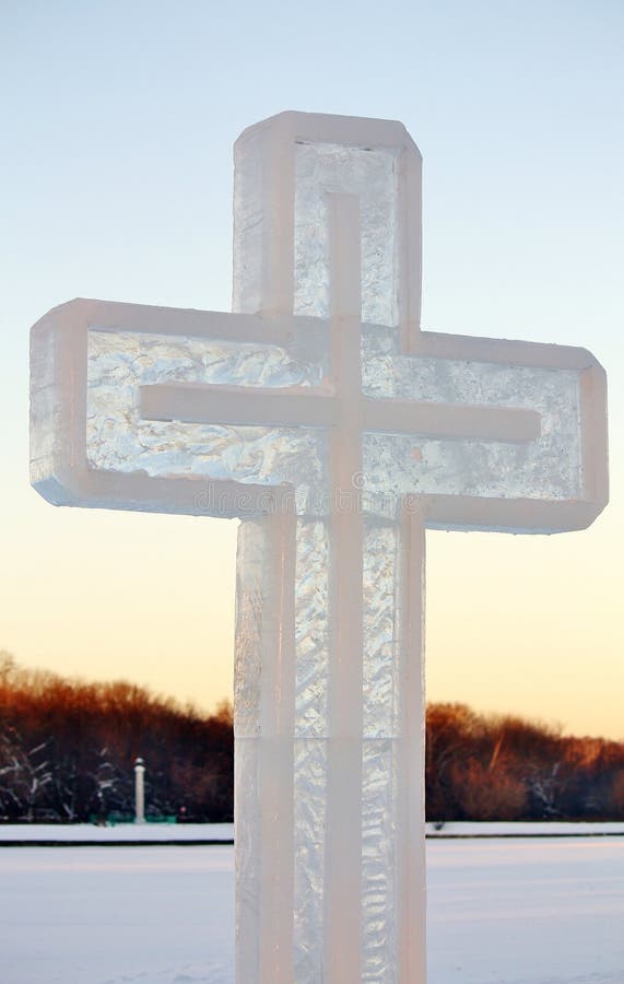 Christian ice cross stock photo. Image of blessing, saint - 23018728