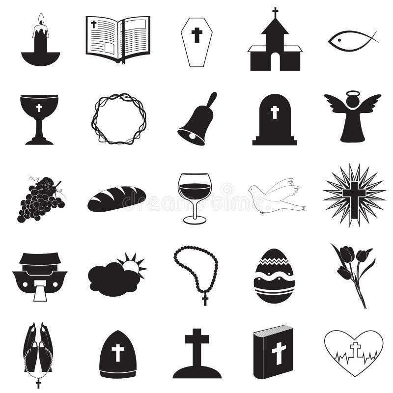 Christian Icons Collection stock vector. Illustration of candle - 52400666