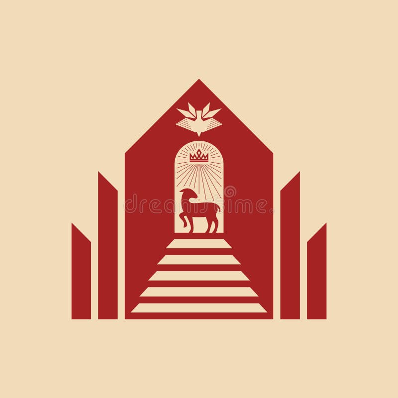 Christian Illustration. Christian Church of God`s Lamb Stock Vector ...
