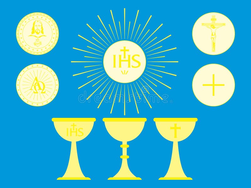 Host and chalice stock vector. Illustration of catholic - 24955539