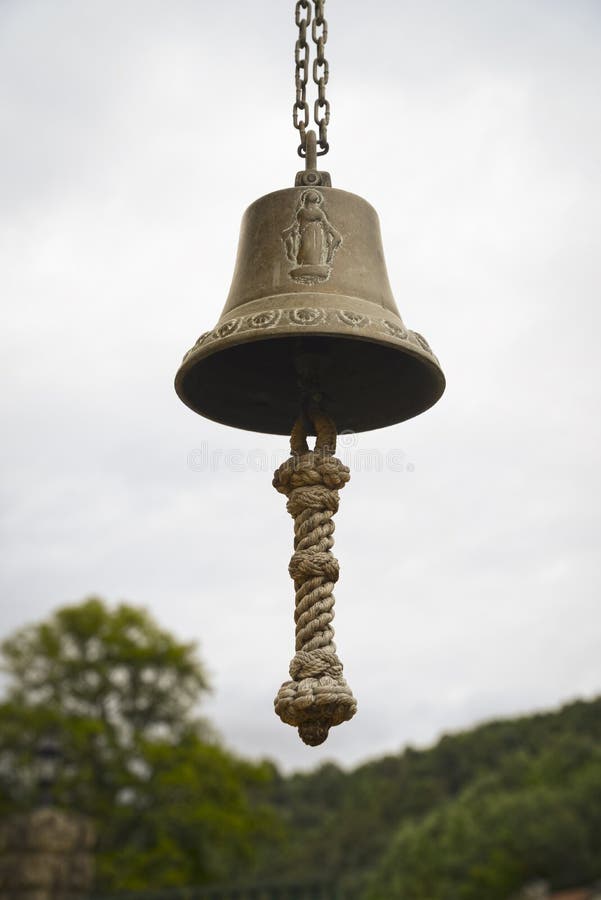 Christian metal Bell stock image. Image of saint, tree - 88923573