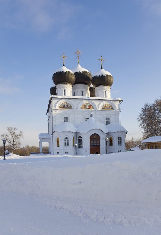 Christian Monastery in Winter Sunny Day Stock Photo - Image of nature ...