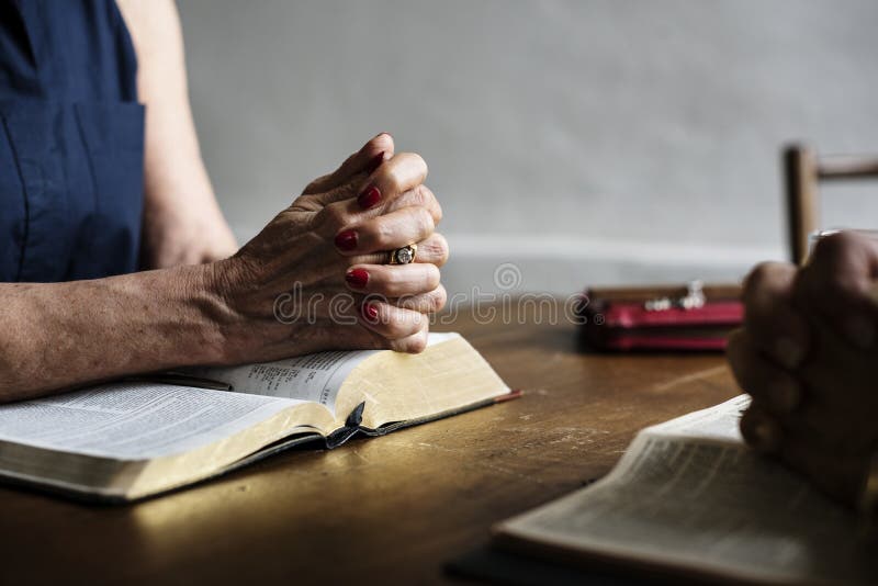 Christian People are Reading a Bible Stock Image - Image of people ...