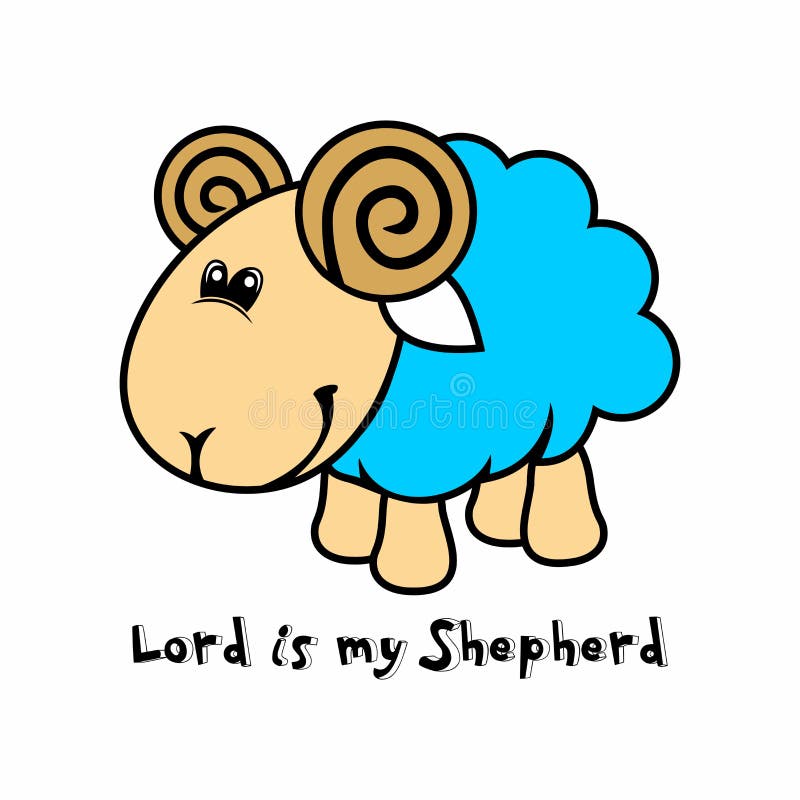 Christian Print. Lord is My Shepherd. Stock Vector - Illustration of ...