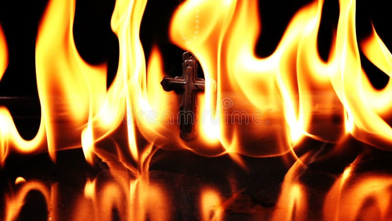 Flaming Christian Cross stock vector. Illustration of overcome - 17079896