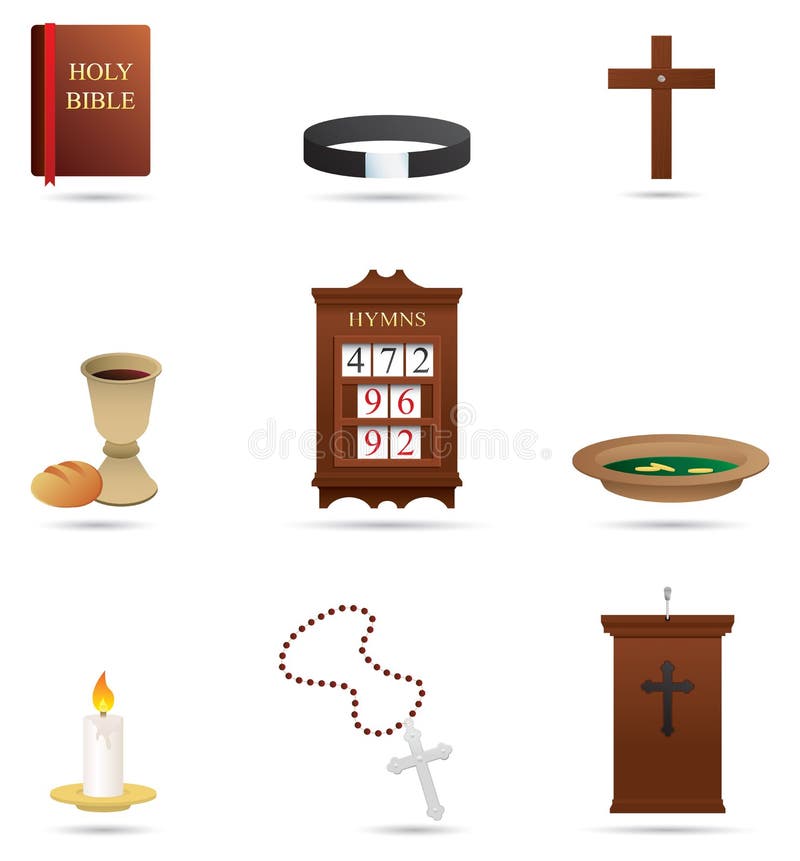 Christian Religious icons stock vector. Illustration of christian ...