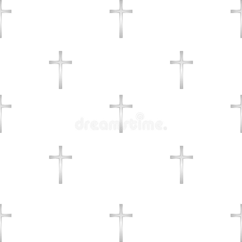 Christian silver cross stock illustration. Illustration of upright ...