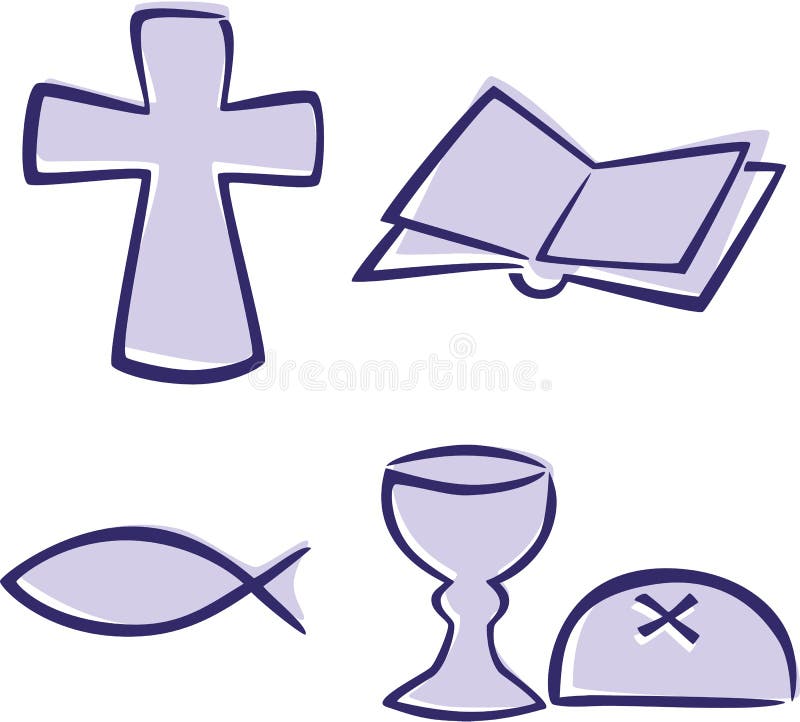 Christian symbols stock vector. Illustration of icon - 36682240