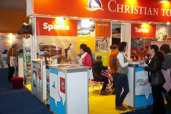 Christian Tour booth editorial photo. Image of trade - 23921606