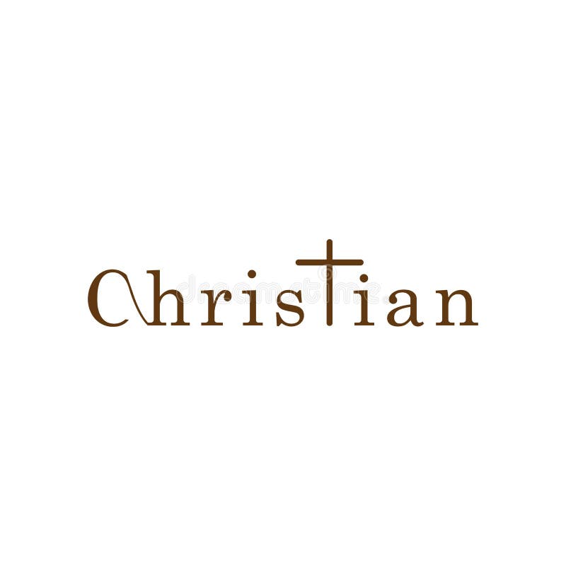 Christian Word Mark Logo stock vector. Illustration of christ - 182247050