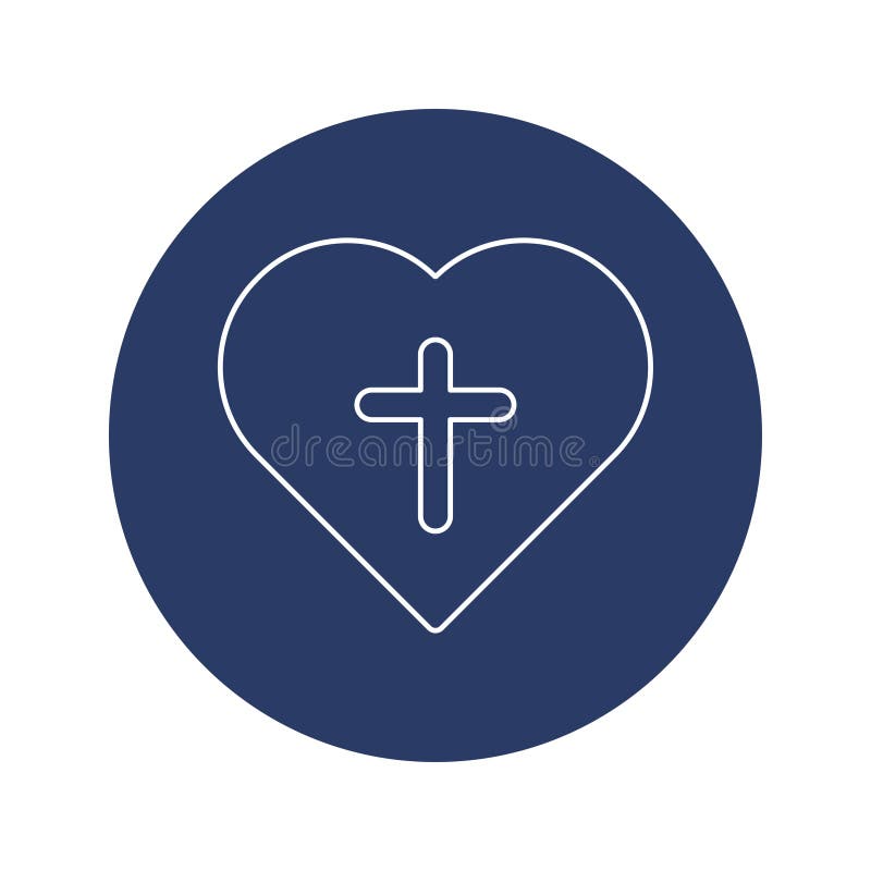 Christian Worship Cross on Hand Icon Stock Vector - Illustration of ...