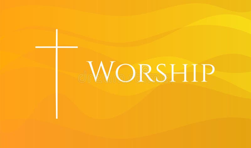 Christian Worship Orange Background Illustration Stock Vector ...