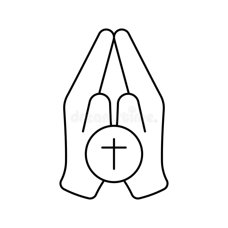 Christian Worship Pray Icon Vector Stock Vector - Illustration of ...