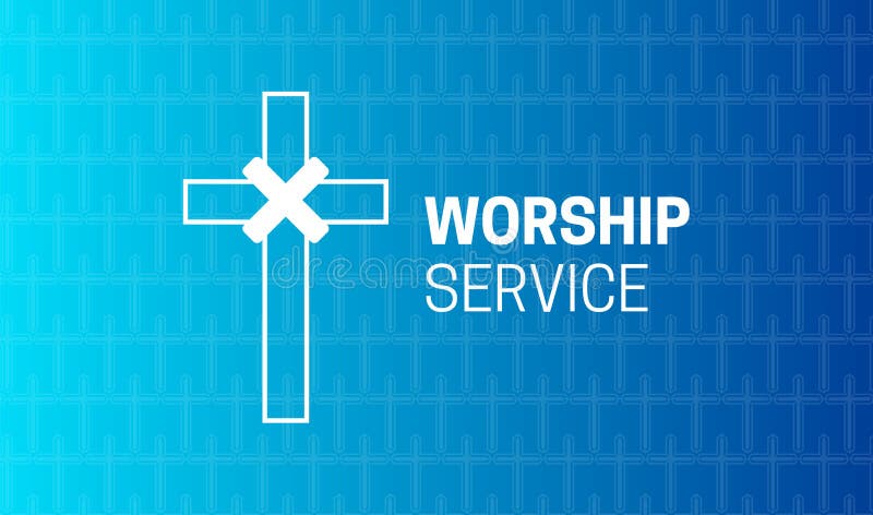 Christian Worship Service Background Illustration with Cross Stock ...