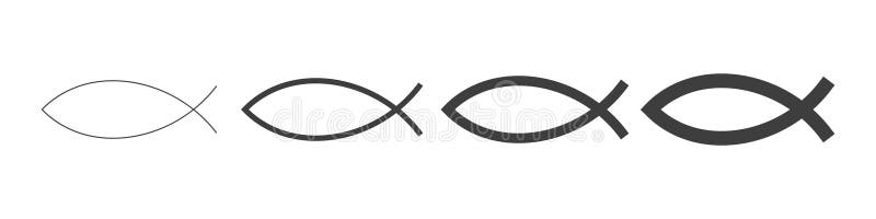 Christianity Fish Symbol Ichthus Silver Stock Vector - Illustration of ...