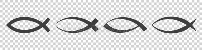 Christianity Fish Symbol Ichthus Silver Stock Vector - Illustration of ...