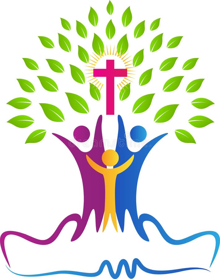 Christianity people tree stock vector. Illustration of icon - 53976797