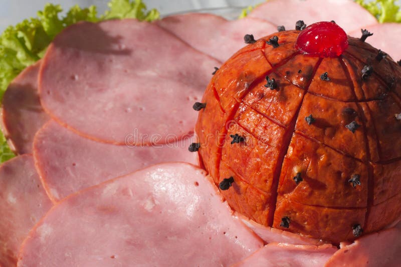 Christimas Ham Sliced stock photo. Image of spiced, christmas - 67755876