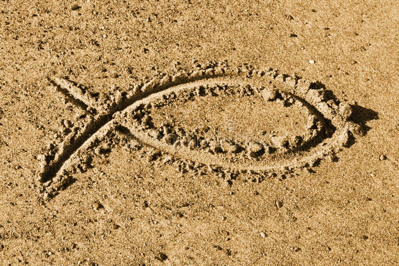 Christliche Fische stockfoto. Bild von form, beschaffenheit - 9746646