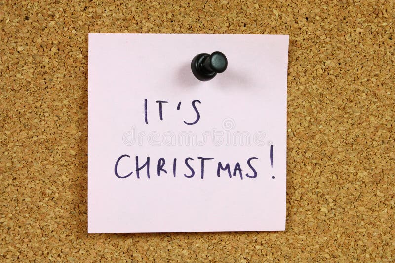 Christmas stock photo. Image of pink, postit, handwritten - 16177854