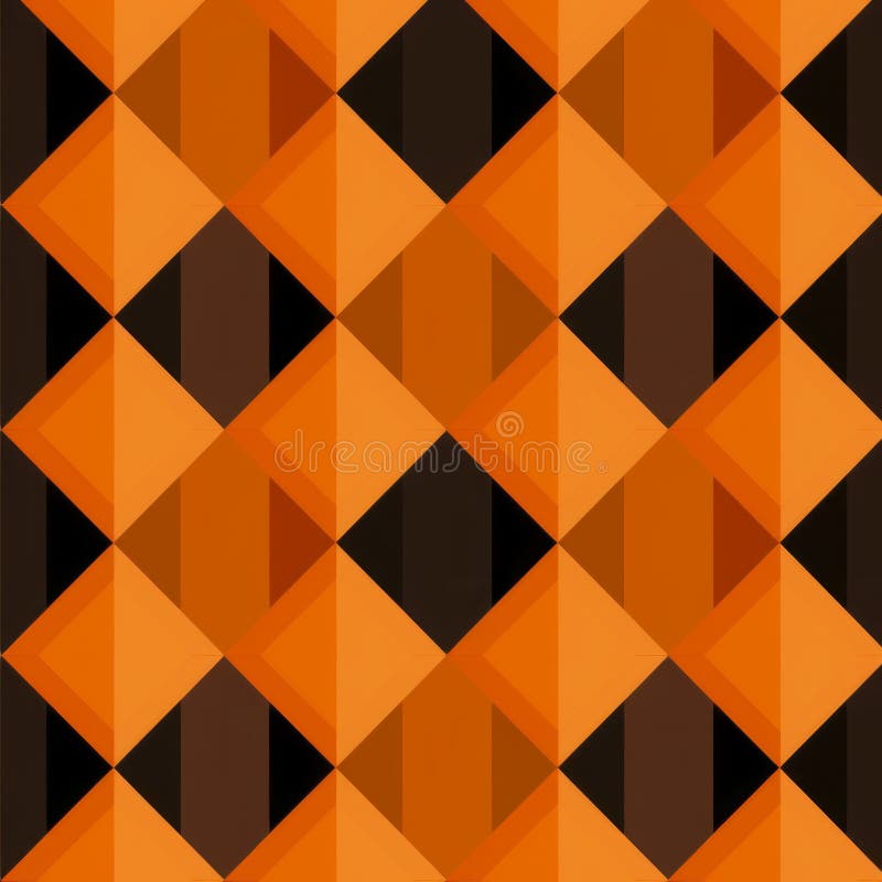 Colorful Square Pattern on Black and Orange Background Stock ...
