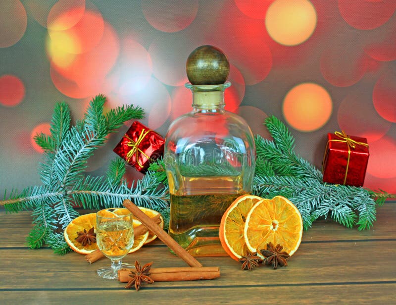 Christmas Alcohol stock photo. Image of warm, ribbon - 62539532