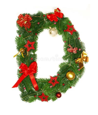 Christmas Alphabet Letter D Stock Photo - Image of beauty, patterns ...
