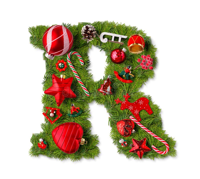 Christmas Alphabet Letter R Stock Image - Image of ball, patterns ...