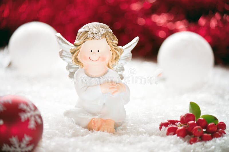 Christmas angel stock photo. Image of fluffy, sphere - 44501920