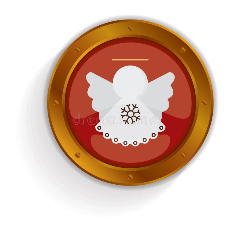 Christmas Angel Button. Vector Illustration Decorative Design Stock ...