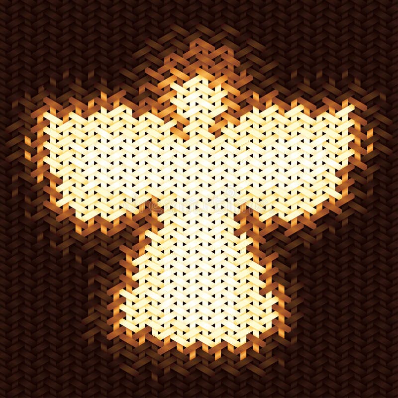 Christmas Angel Illustration on Embroidery Stock Vector - Illustration ...