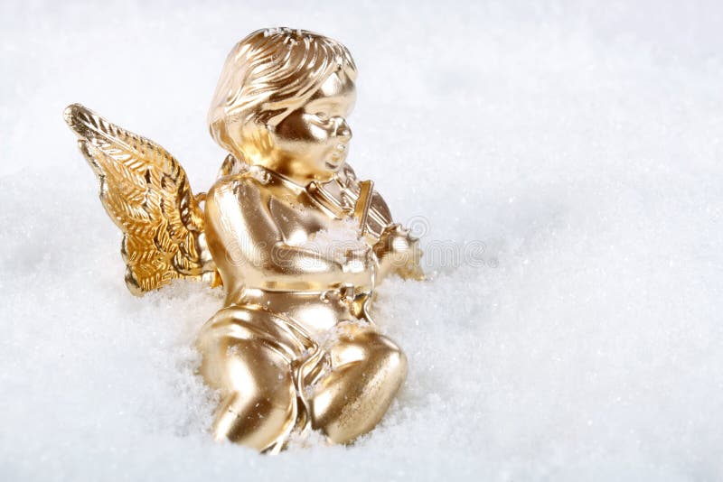 Christmas Angel on a snow stock photo. Image of christmas - 16286006