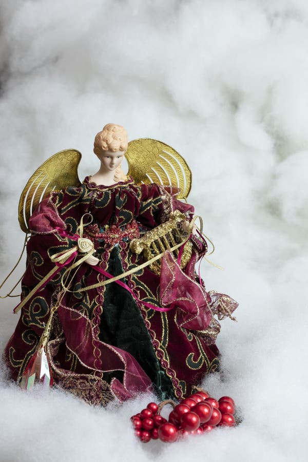 Christmas Angel in Snow stock image. Image of decorations - 63620111