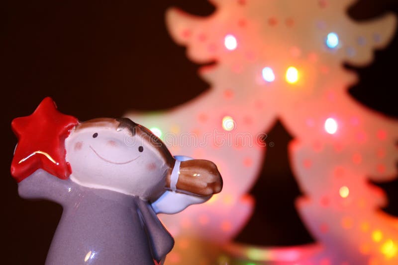 Christmas Angel with a Star Stock Photo - Image of figure ...