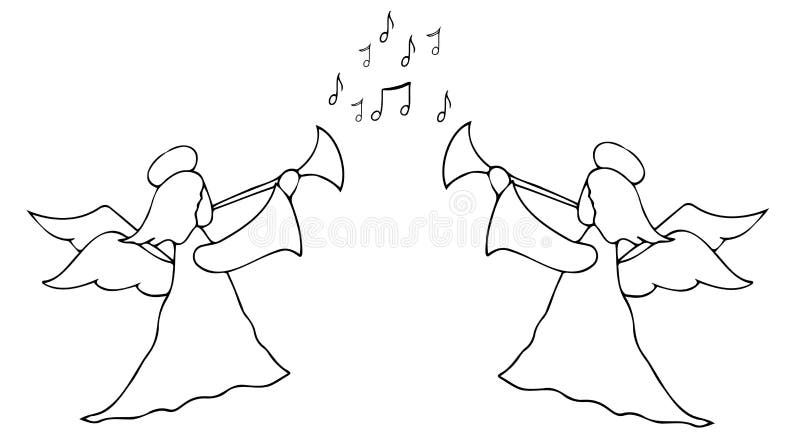 Continuous Line Drawing Angels Stock Illustrations – 31 Continuous Line ...