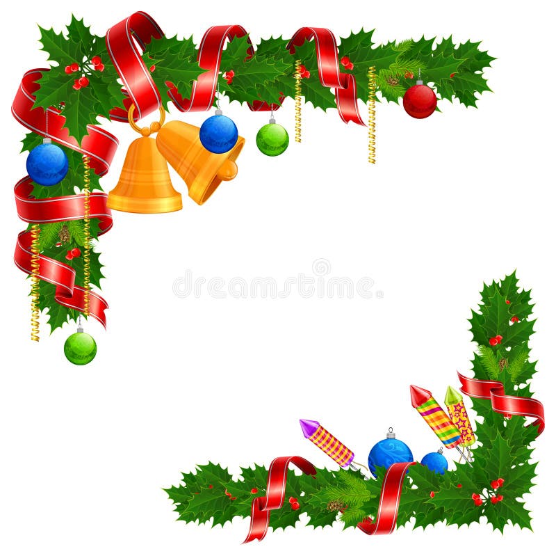 Christmas garland stock vector. Illustration of greeting - 6937701