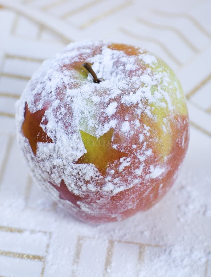 Christmas apple stock image. Image of fruit, icing, recipe - 7232209