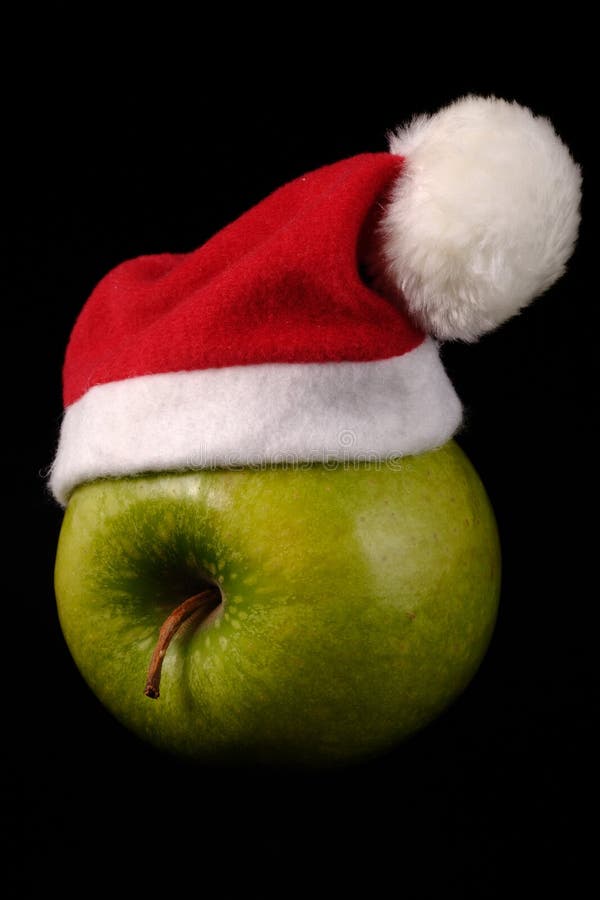 Christmas Apple stock image. Image of isolated, cloth - 7515923