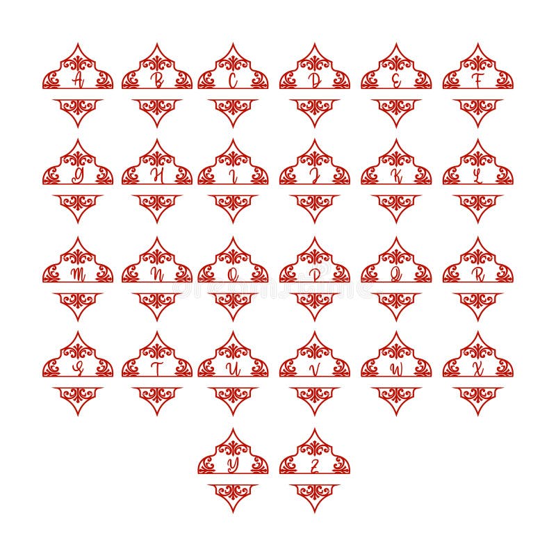 Arabesque Alphabet Stock Illustrations – 883 Arabesque Alphabet Stock ...