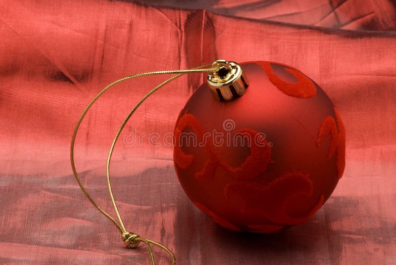 Christmas Arrangement. Red Velvet Ball. Stock Image - Image of ...