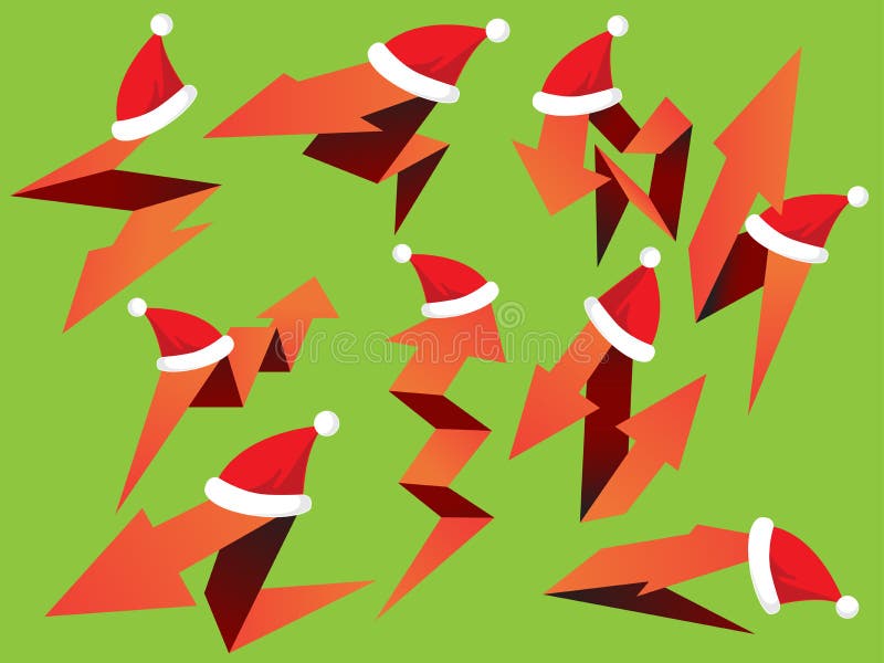 Christmas Arrows Set Pack stock vector. Illustration of direction ...