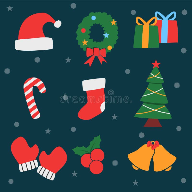 Christmas assets stock vector. Illustration of design - 205286112