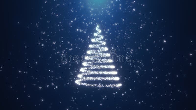Falling Snow, Christmas Tree Gradually Catching Fire. Stock Video ...