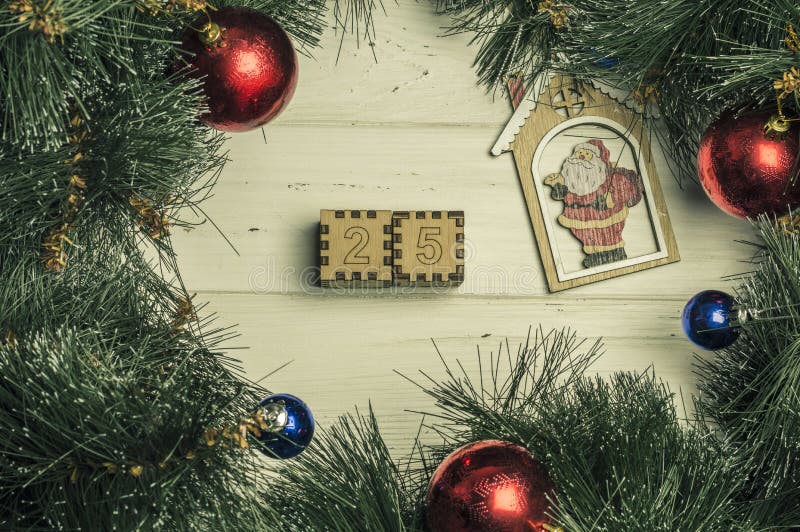 Christmas Time Card stock image. Image of decorations - 132576137