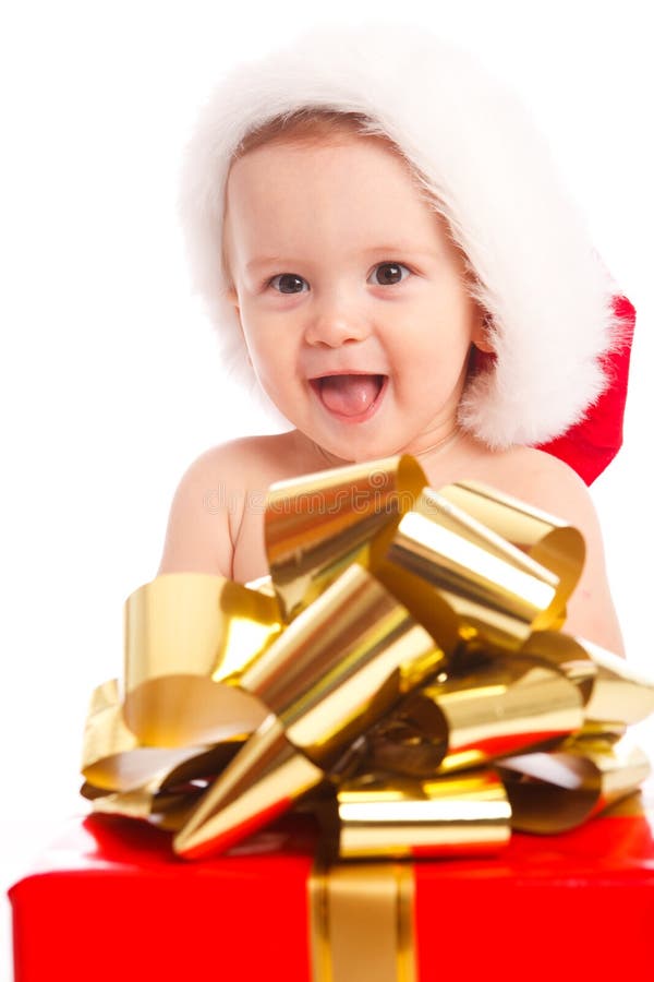 Christmas baby stock image. Image of giggle, little, childhood - 11175627