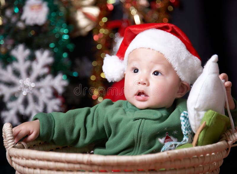 Christmas baby stock photo. Image of costume, toddler - 7521262