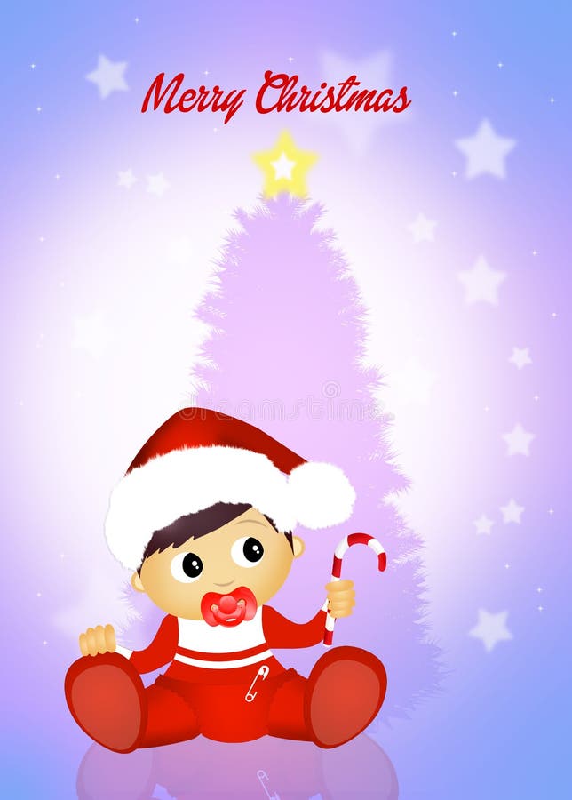 Christmas baby stock illustration. Illustration of santa - 61489206