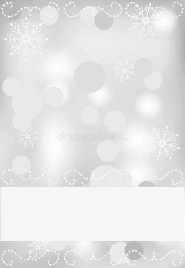 Silver Decorative Christmas Background Border Stock Illustration ...
