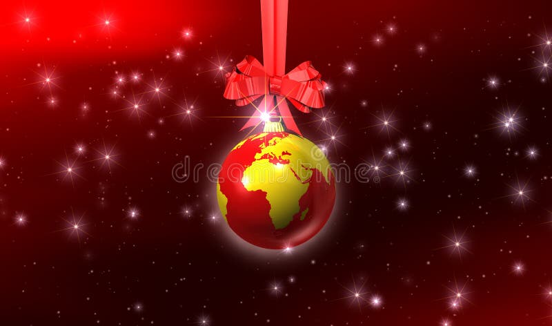 Christmas World Peace Ornaments Stock Illustration - Illustration of ...